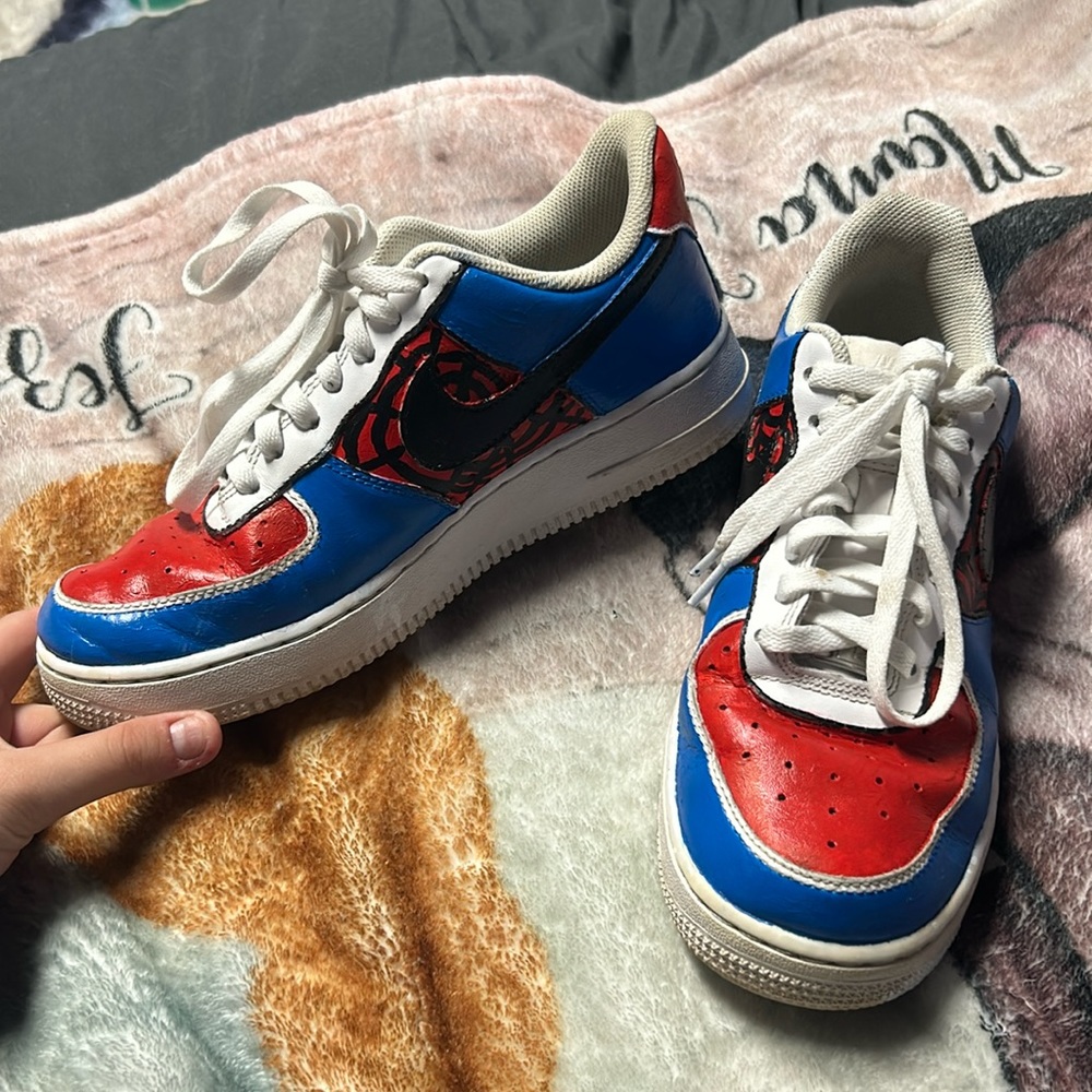 Spider-Man Hand Painted Air Forces - Gem